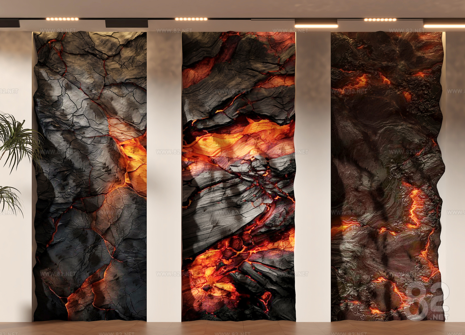 Modern transparent volcanic stone Wall download | SketchUp(.skp) - 82Models