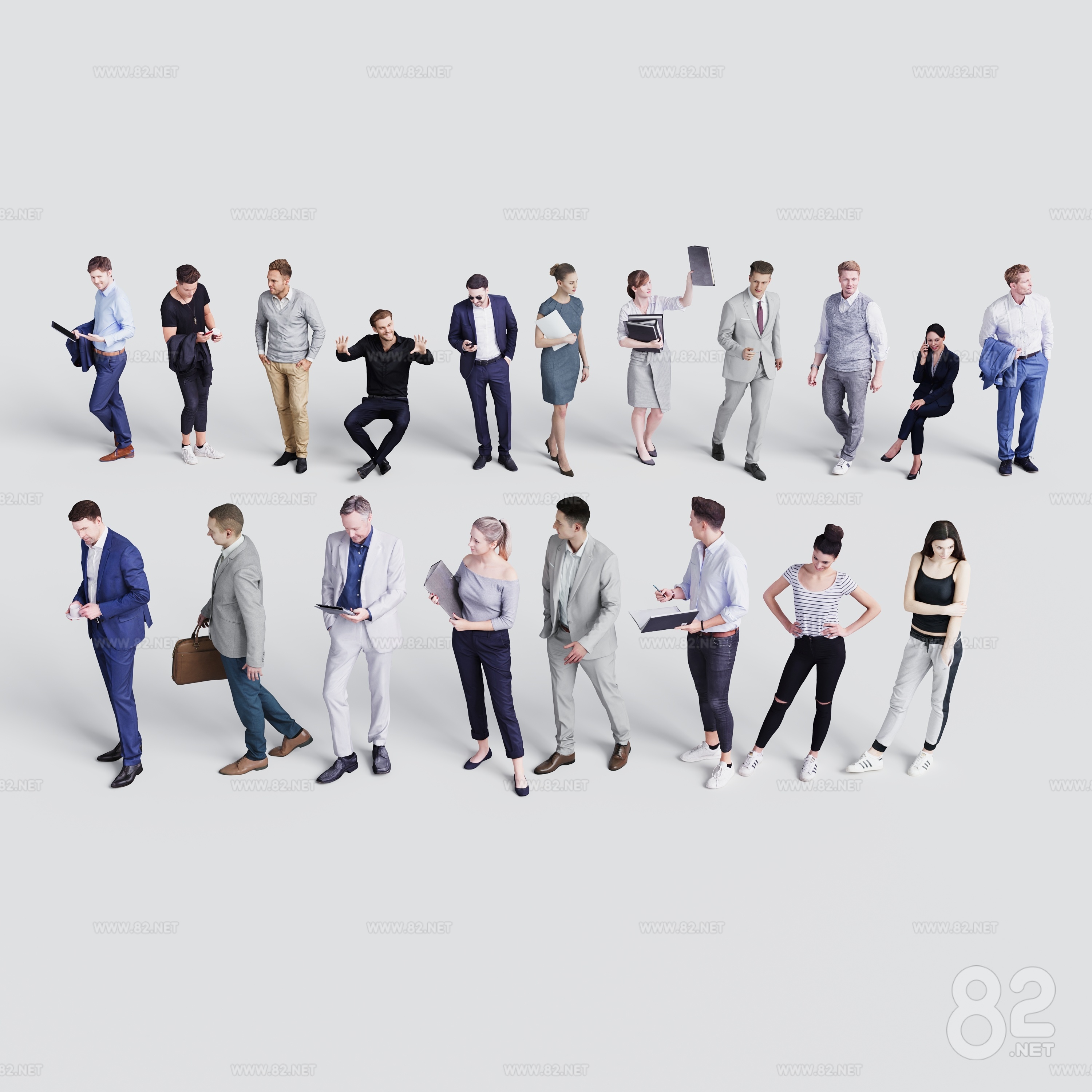 Business leisure figures high-precision station people download | 3Ds ...