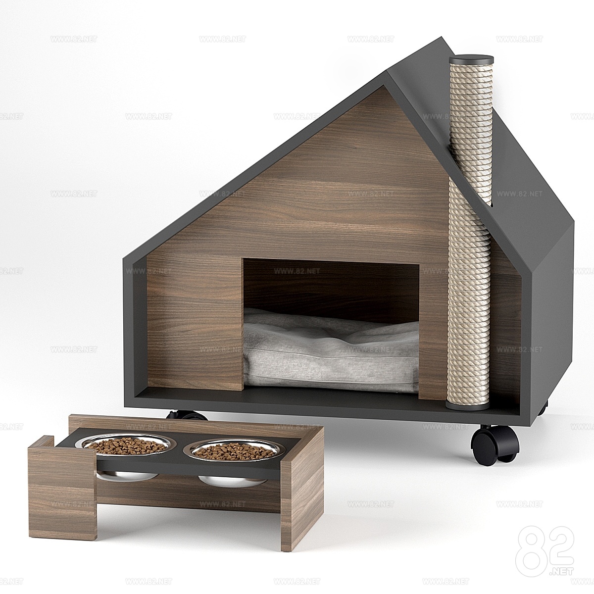 Pet House Terrace with Bowl Roy download 3D Model | 3Ds Max(.max ...