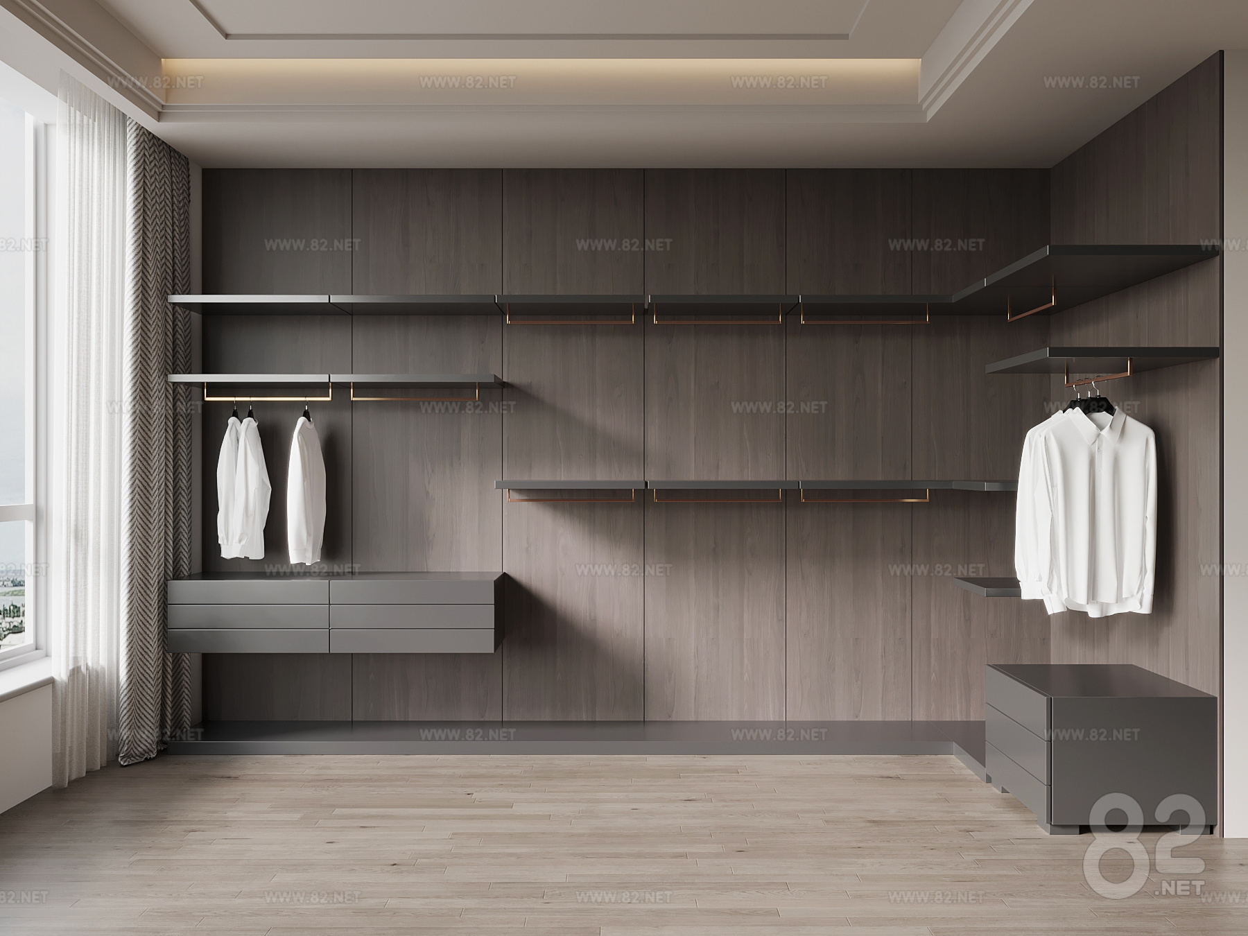 Modern Italian Cloakroom Open Wardrobe download | 3Ds Max(.max) - 82Models