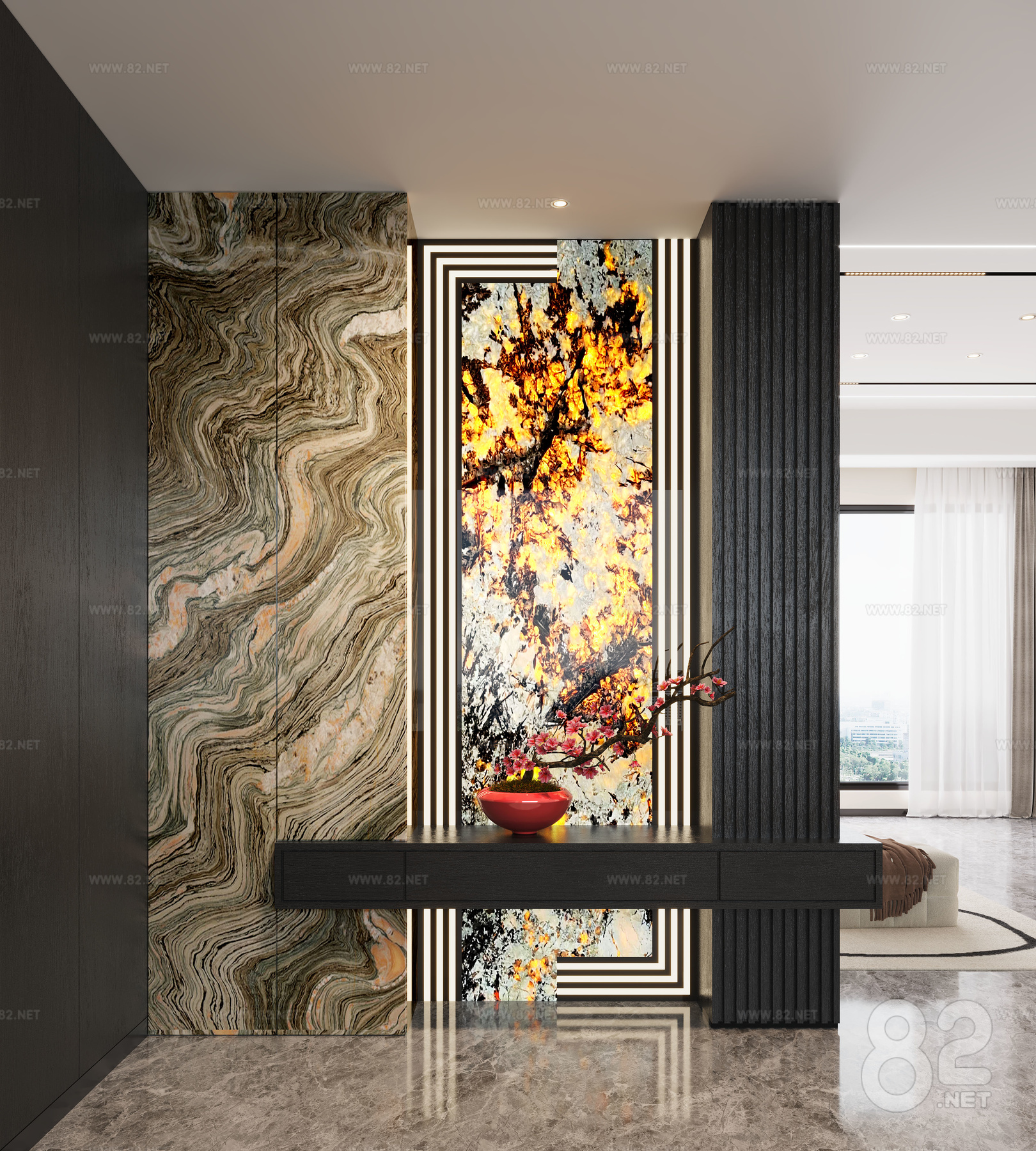 Modern Entrance Decorative Porch Porch Background Porch Partition Porch ...