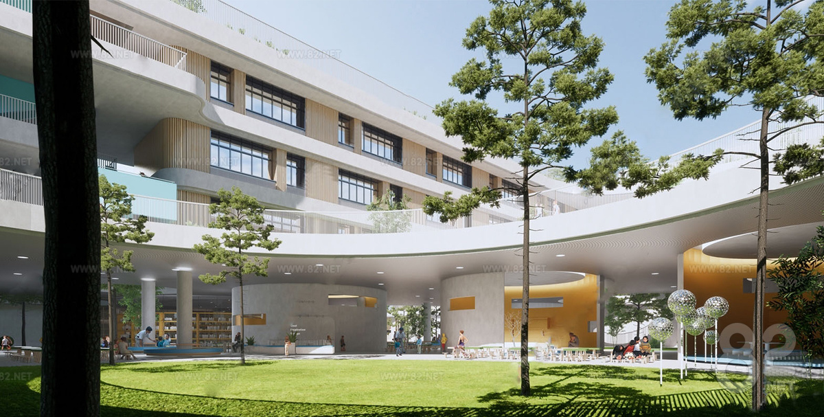Modern Campus Landscape Campus Architecture Teaching Building ...