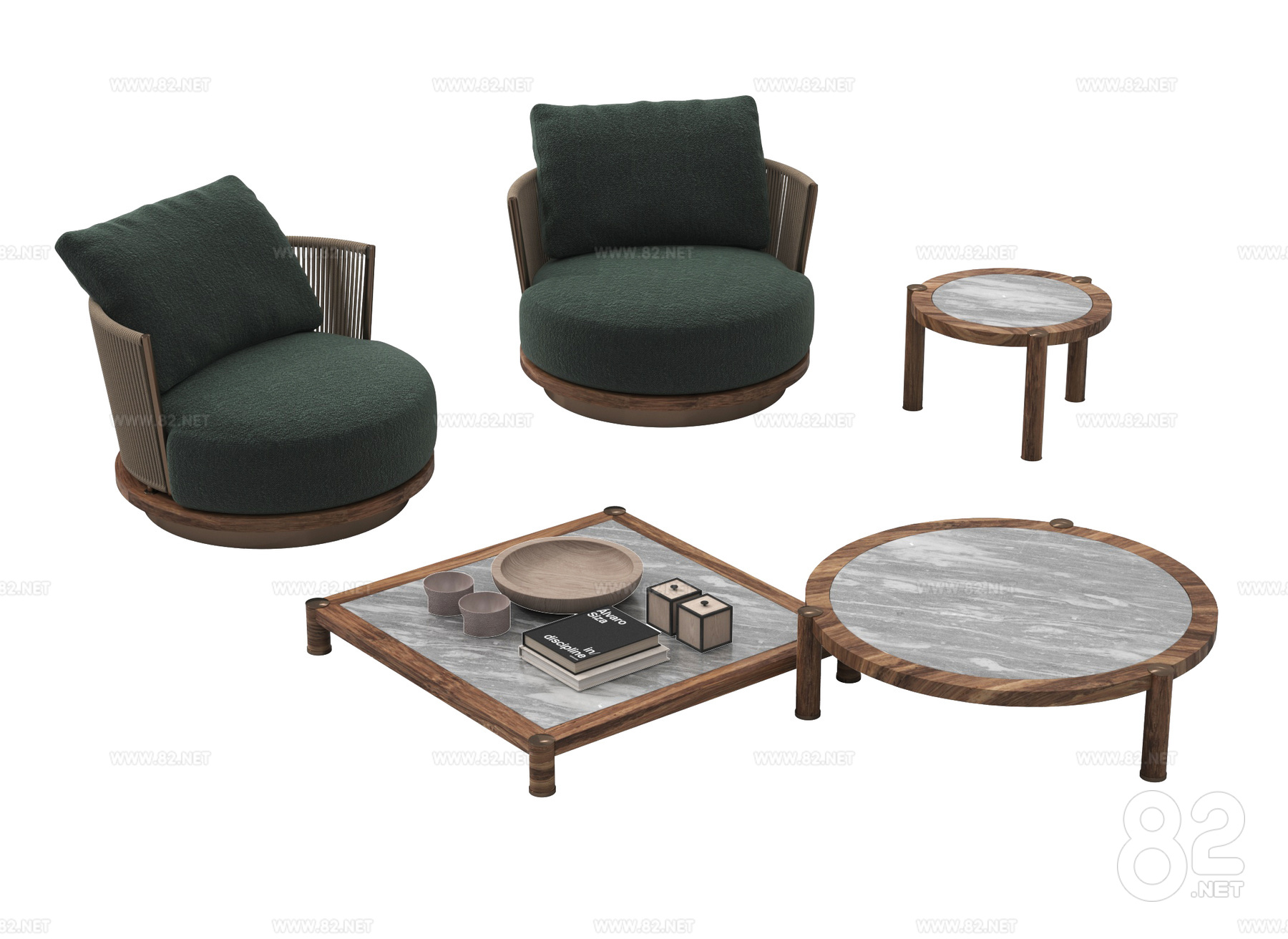 Modern Rattan Sofa Sofa Coffee Table Combination Single Sofa Lounge Chair download | 3Ds Max ...