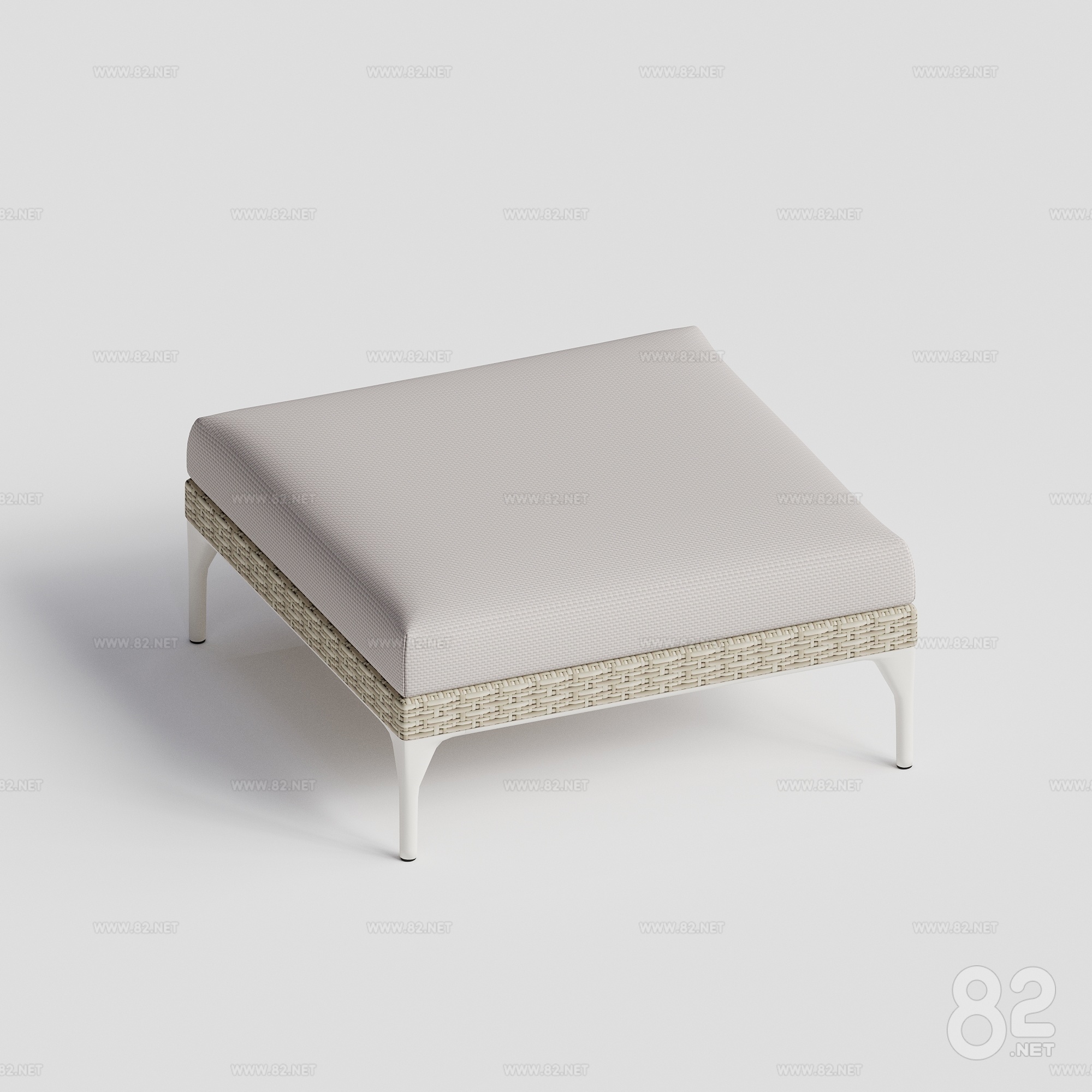 DEDON-modern outdoor tea table square table rattan tea table chair stool pedal combination ...