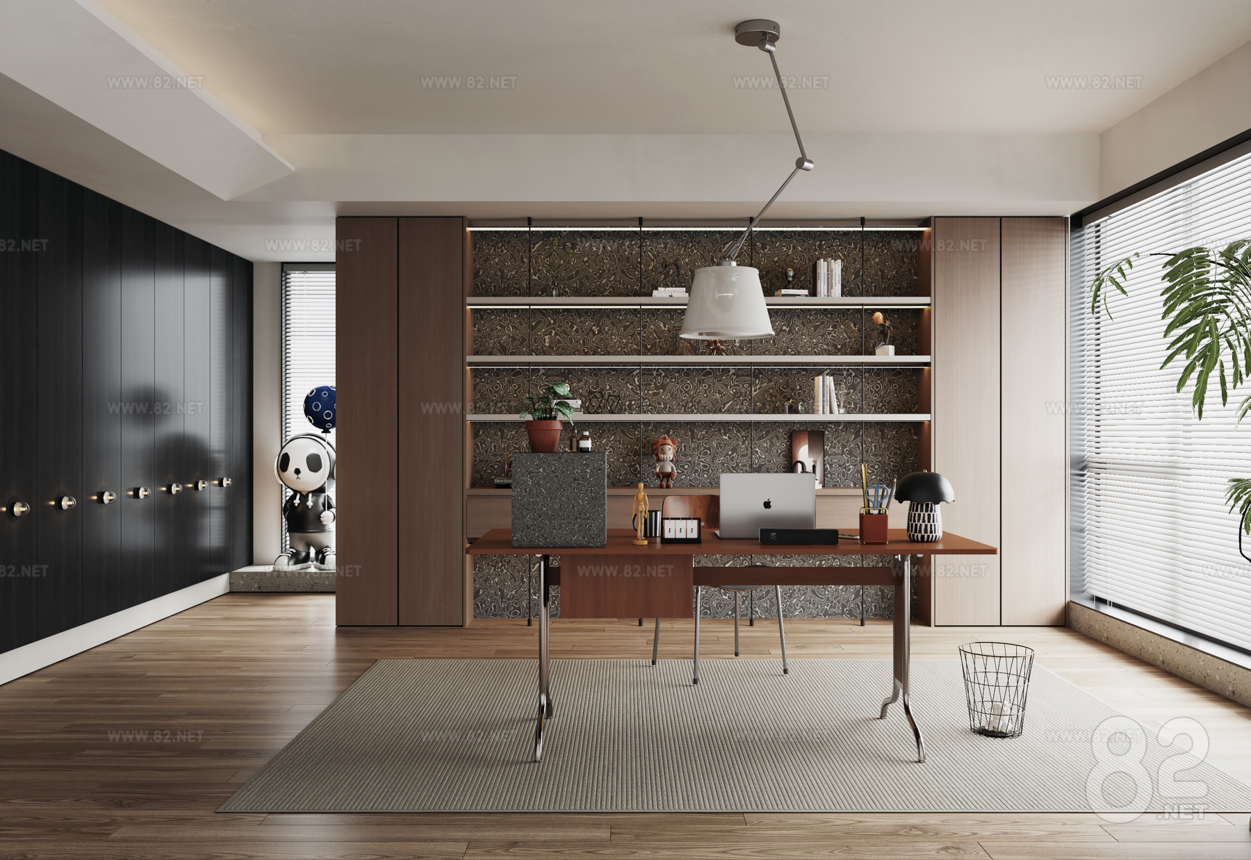 Italian modern study desk chair bookcase sculpture Chandelier download | 3Ds Max(.max) - 82Models