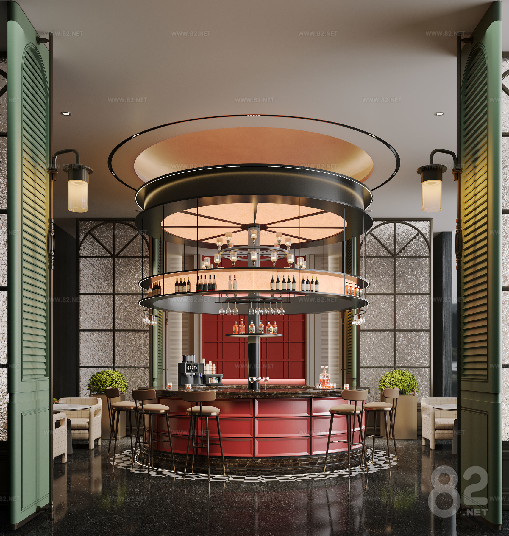 Modern Hotel Water Bar Counter Water Bar Counter download | SketchUp ...