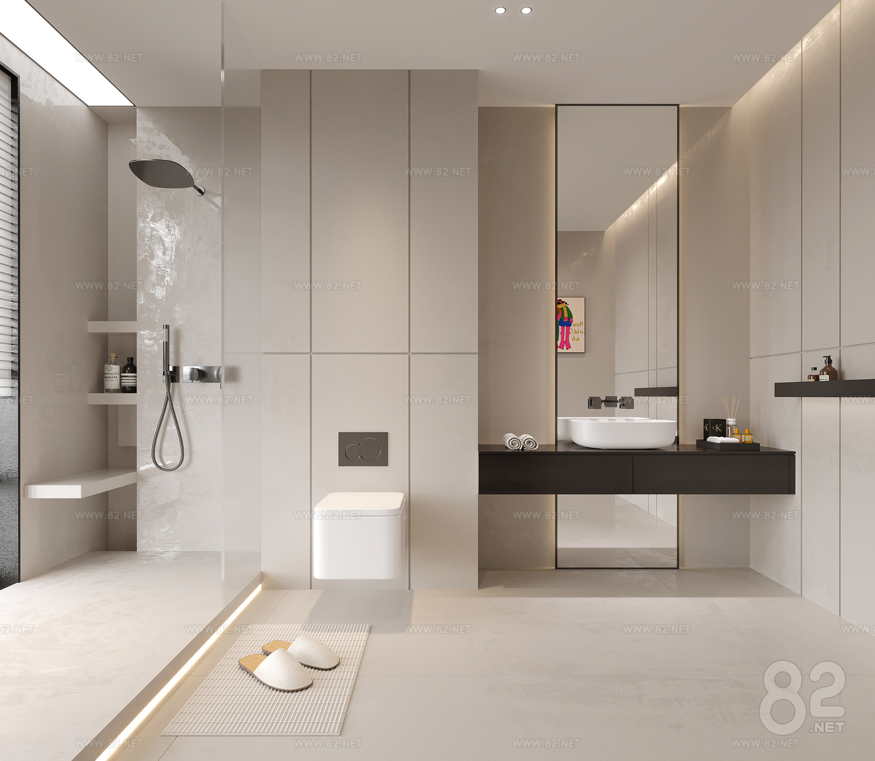 Modern toilet sink basin download | SketchUp(.skp) - 82Models