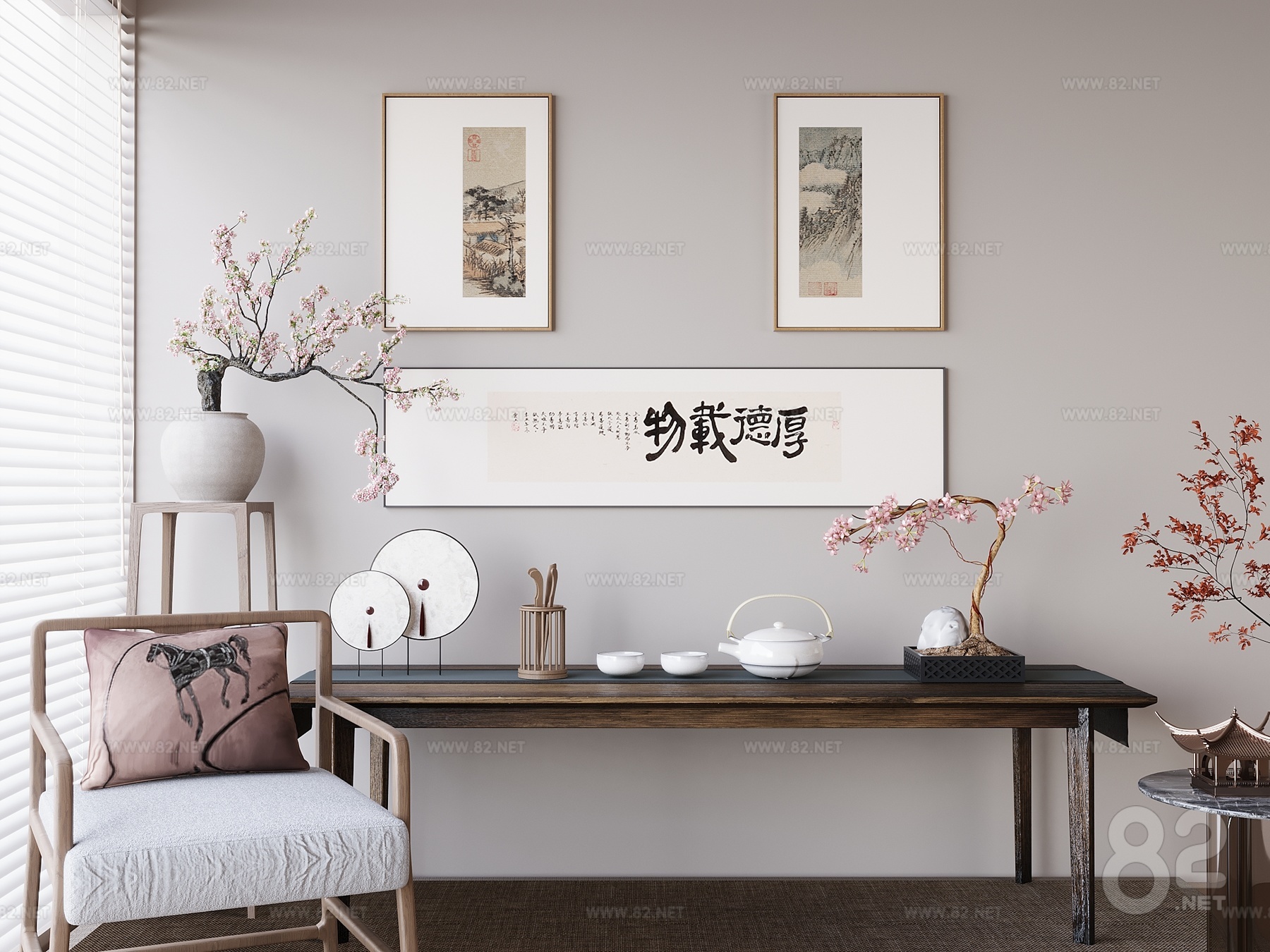 New Chinese Zen Hanging Painting Landscape Painting Flower and Bird ...