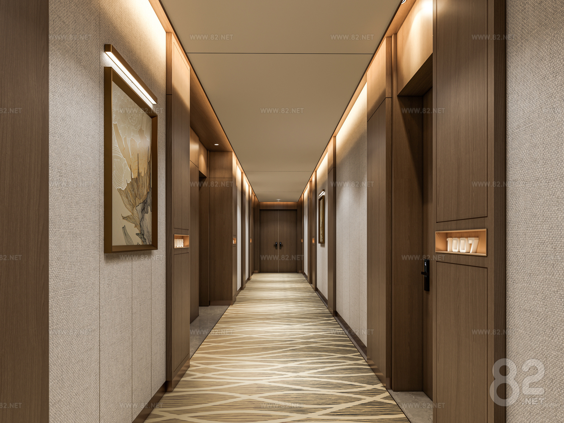 Hotel club aisle potted porch modeling ceiling Panel wall decoration ...