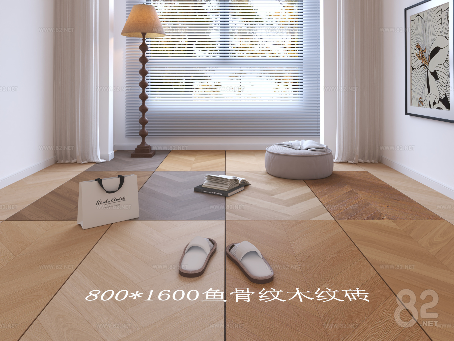 Modern fish bone grain wood brick wood floor download | 3Ds Max(.max ...