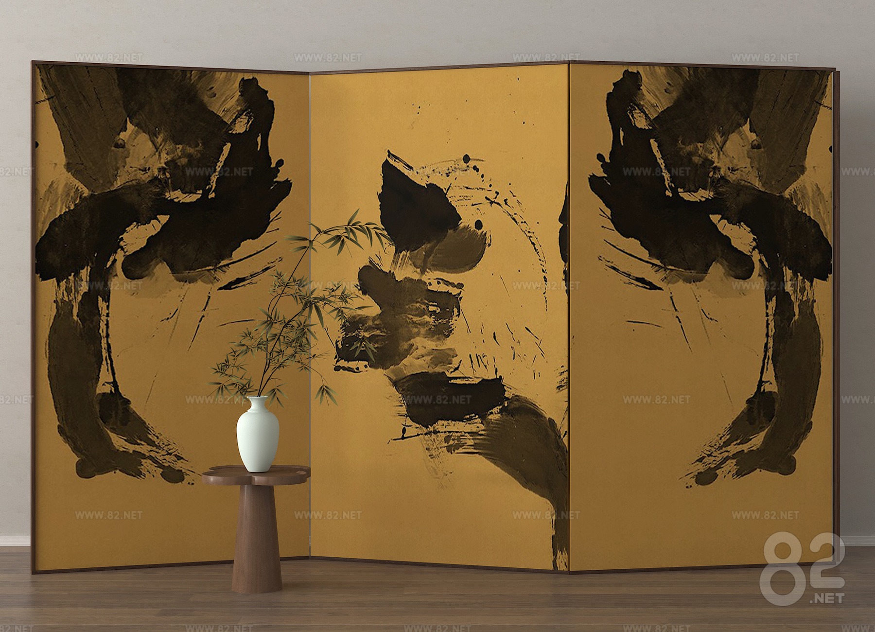 New Chinese-style Screen Partition Foldable Screen download | 3Ds Max ...