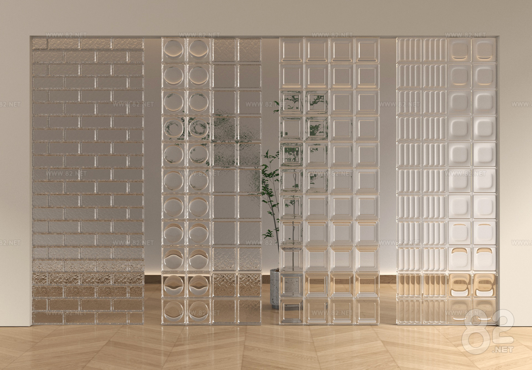 Modern glass brick glass brick partition download | 3Ds Max(.max ...