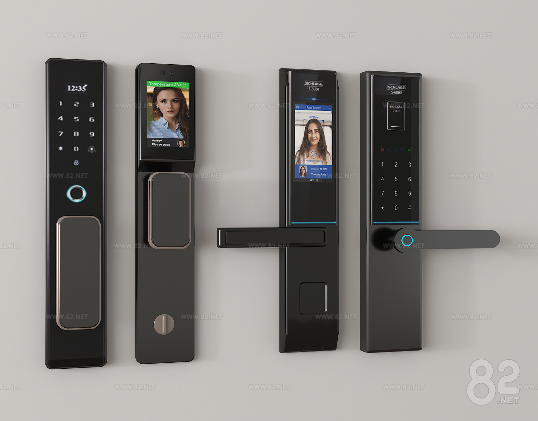 Modern fingerprint lock password lock smart lock download | 3Ds Max ...