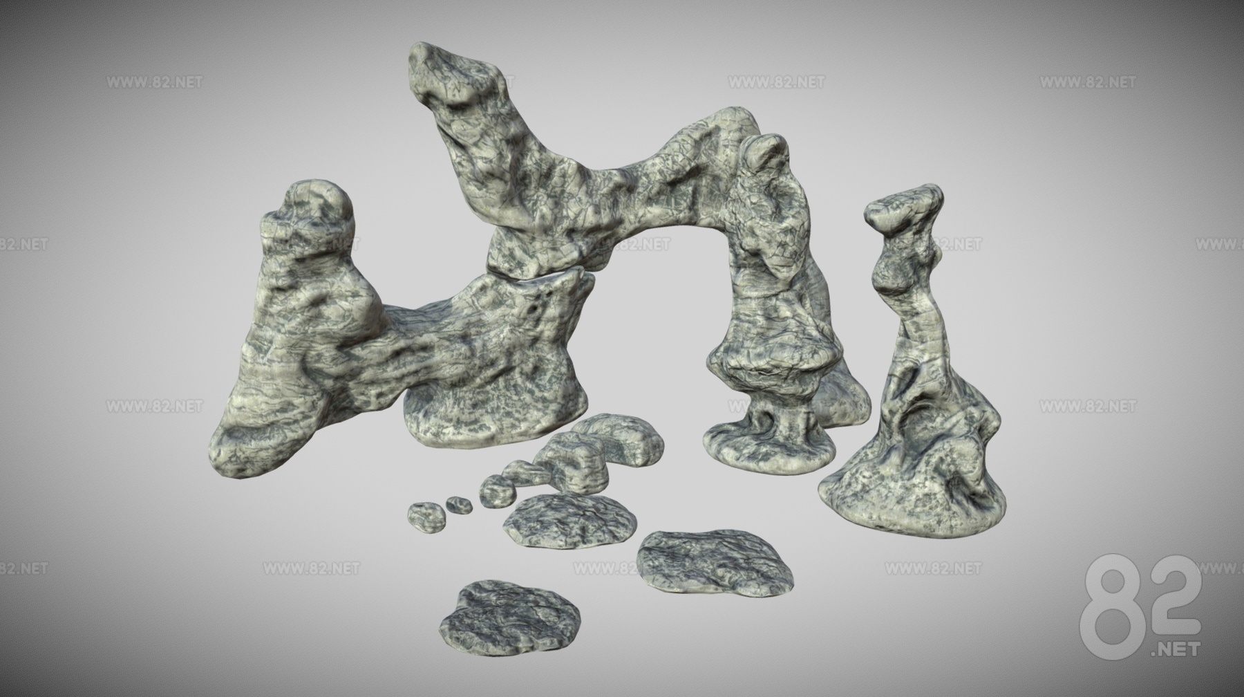 Chinese rockery stone stone combination landscape stone stone stone ...