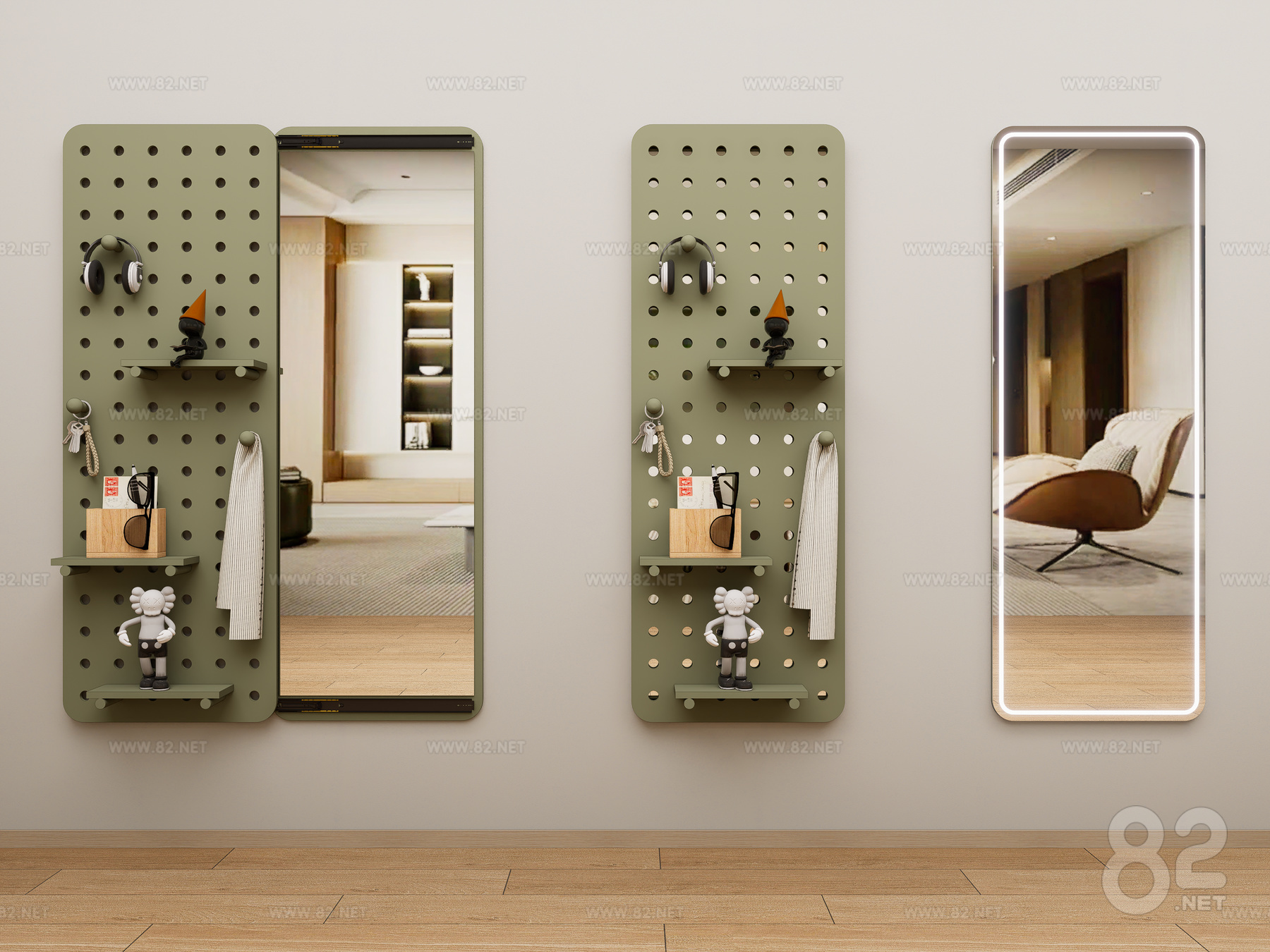 Modern invisible full-body mirror mirror full-body mirror integrated ...