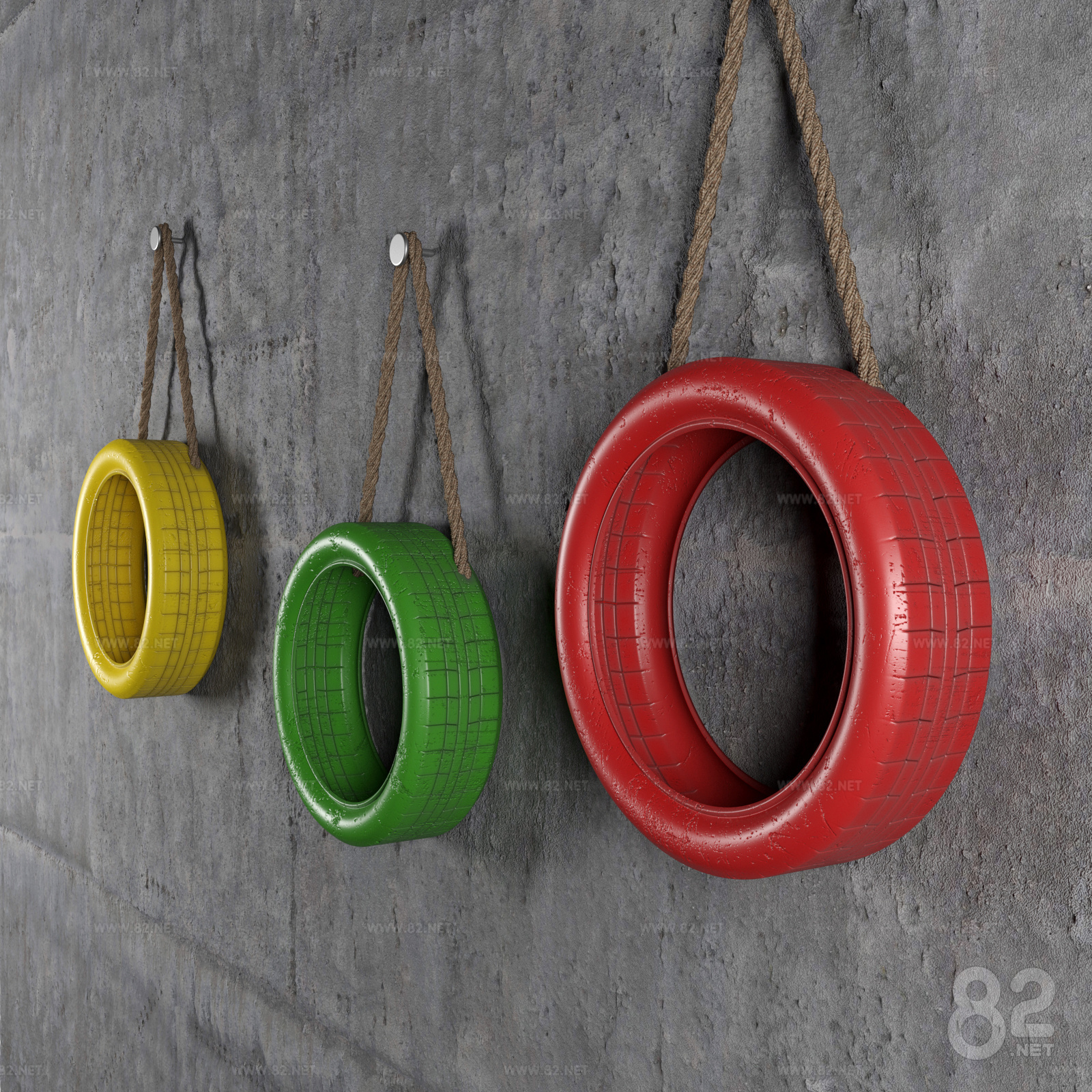Industrial wind tire wall decoration pendant download | 3Ds Max(.max ...