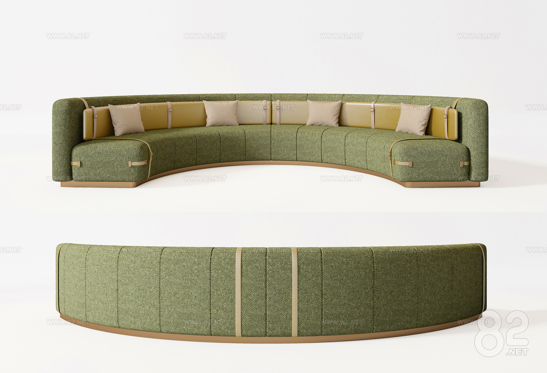 Modern Curved Sofa Card Seat Combination Booth Sofa DiningRoom Card ...