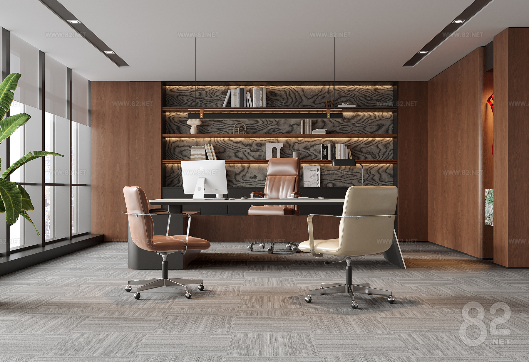 modern general manager office boss office download 3D Model | 3Ds Max ...
