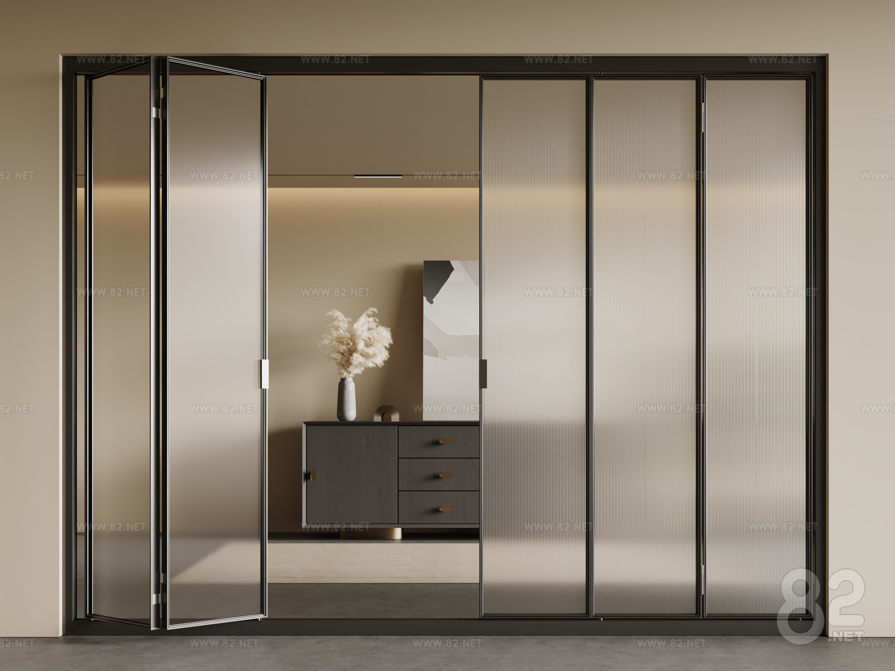 Modern glass sliding door Changhong glass door glass sliding door ...