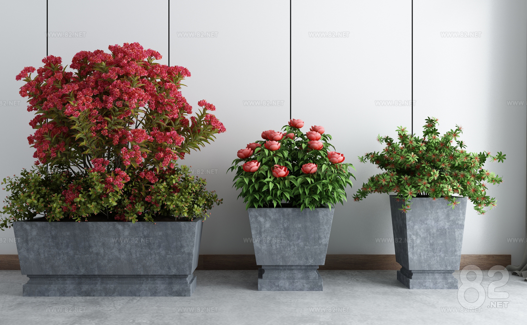 Chinese Garden Landscape Plants Potted Green Plants download | 3Ds Max ...