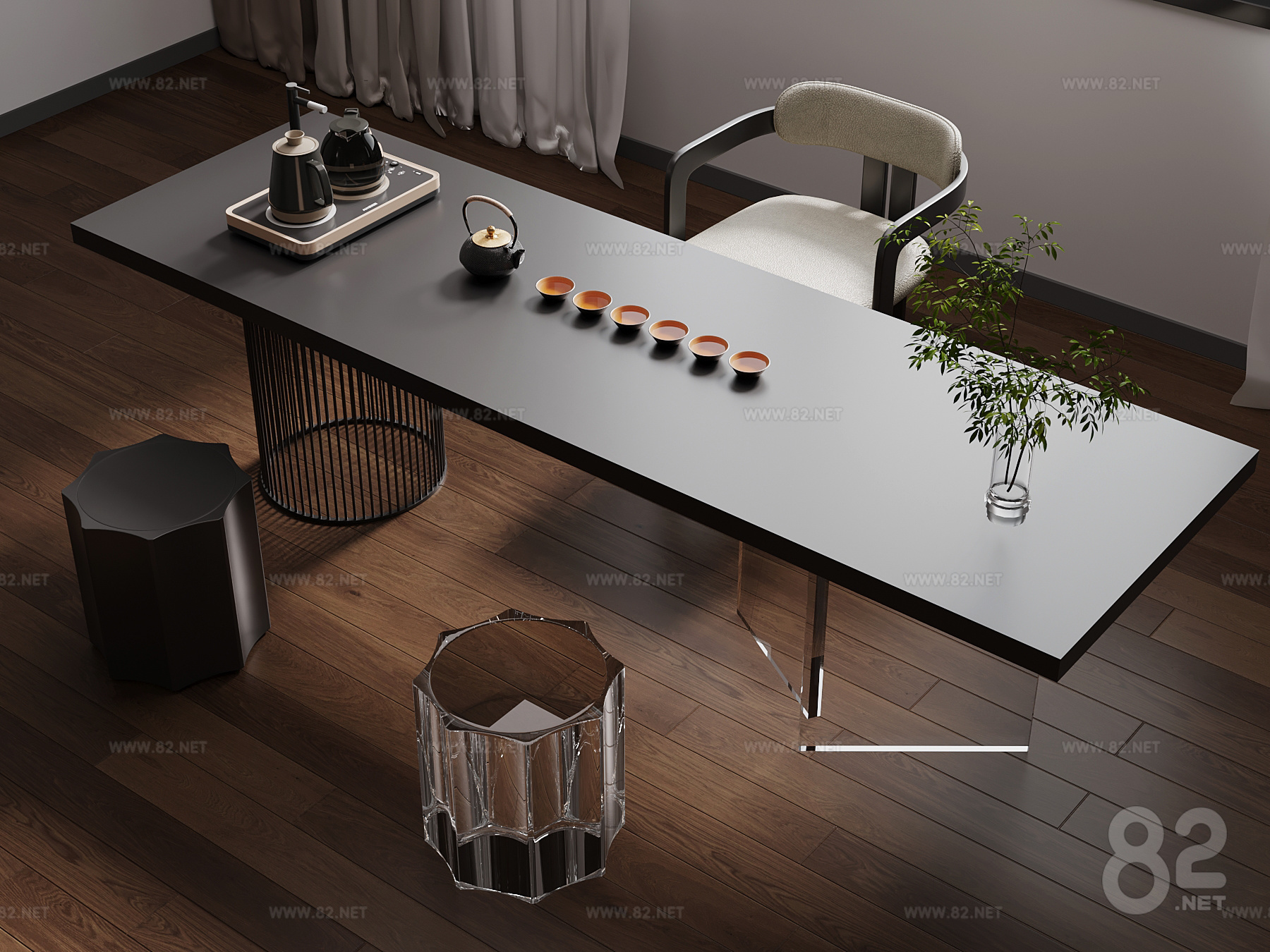 modern tea table and chair download Sketchup Model | SketchUp(.skp ...