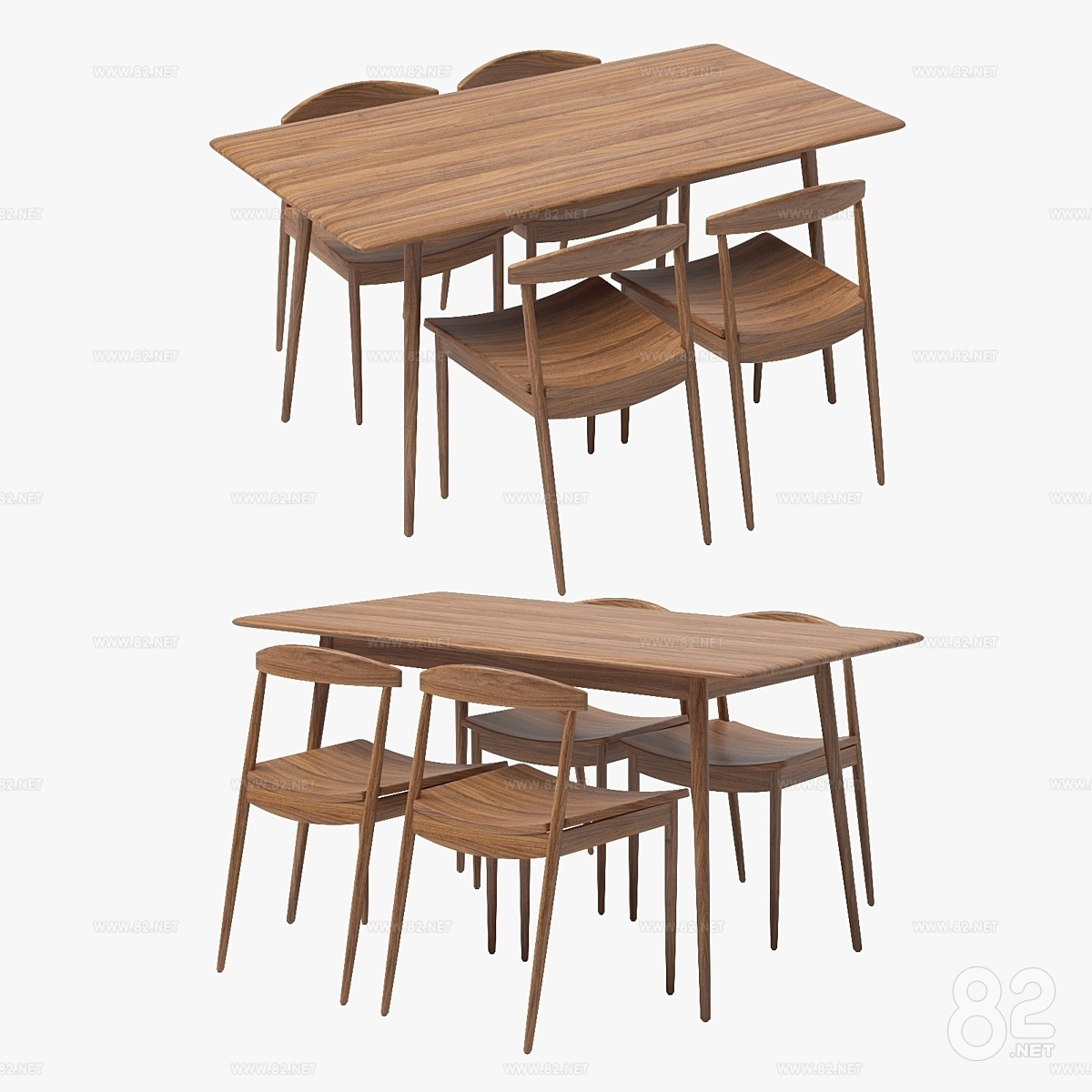 West Elm Lena Medieval Dining Table and Chair Set download | 3Ds Max ...