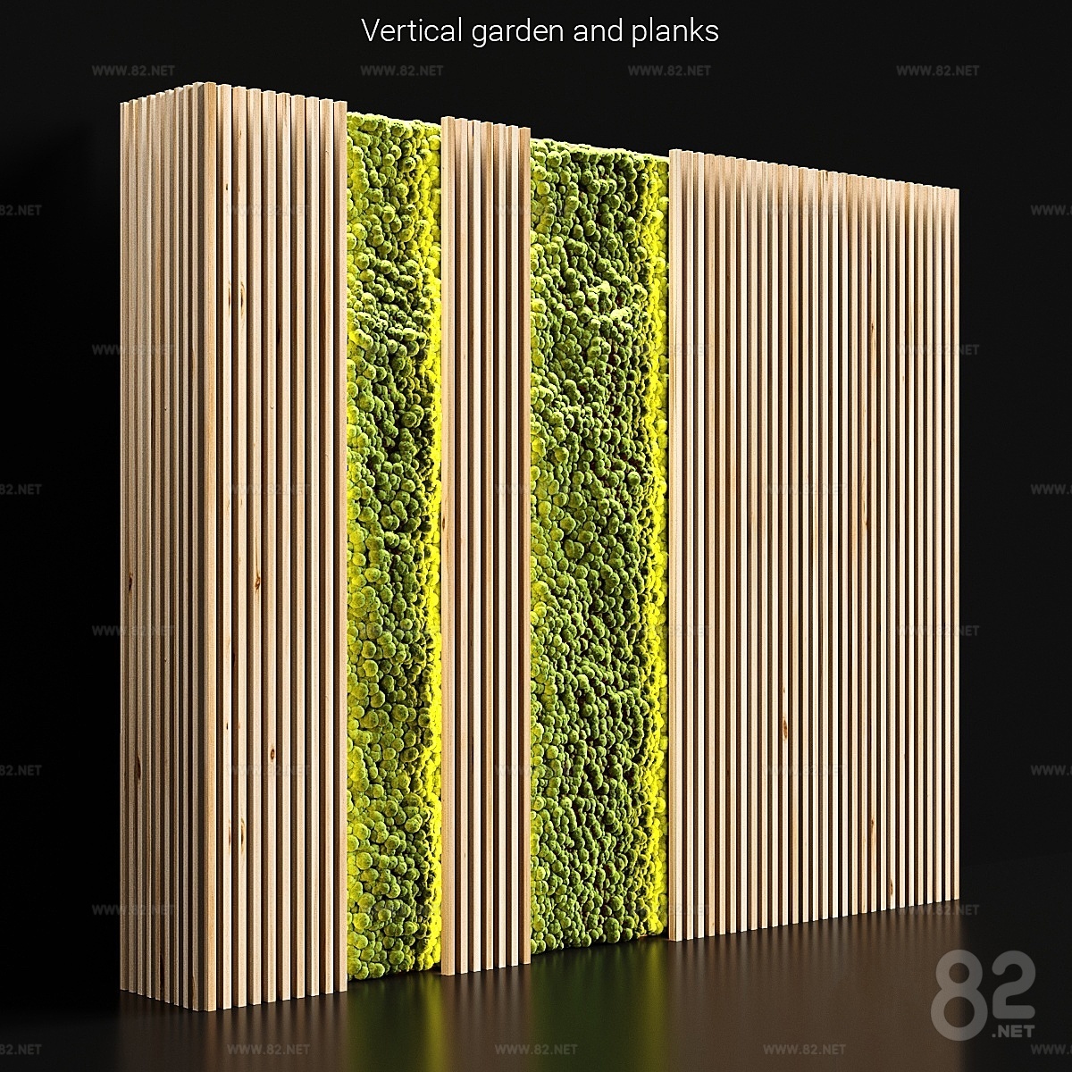 Vertical Garden with Plank 2 download | 3Ds Max(.max) - 82Models