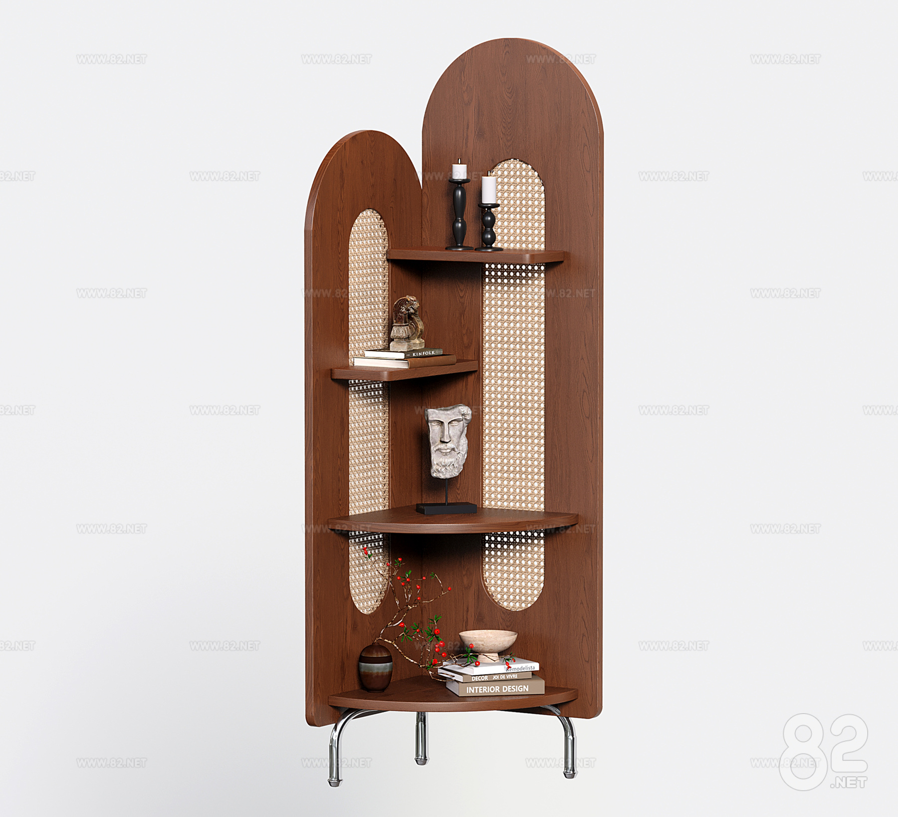 French Middle Ancient Storage Rack Corner Bookshelf Triangle Storage ...