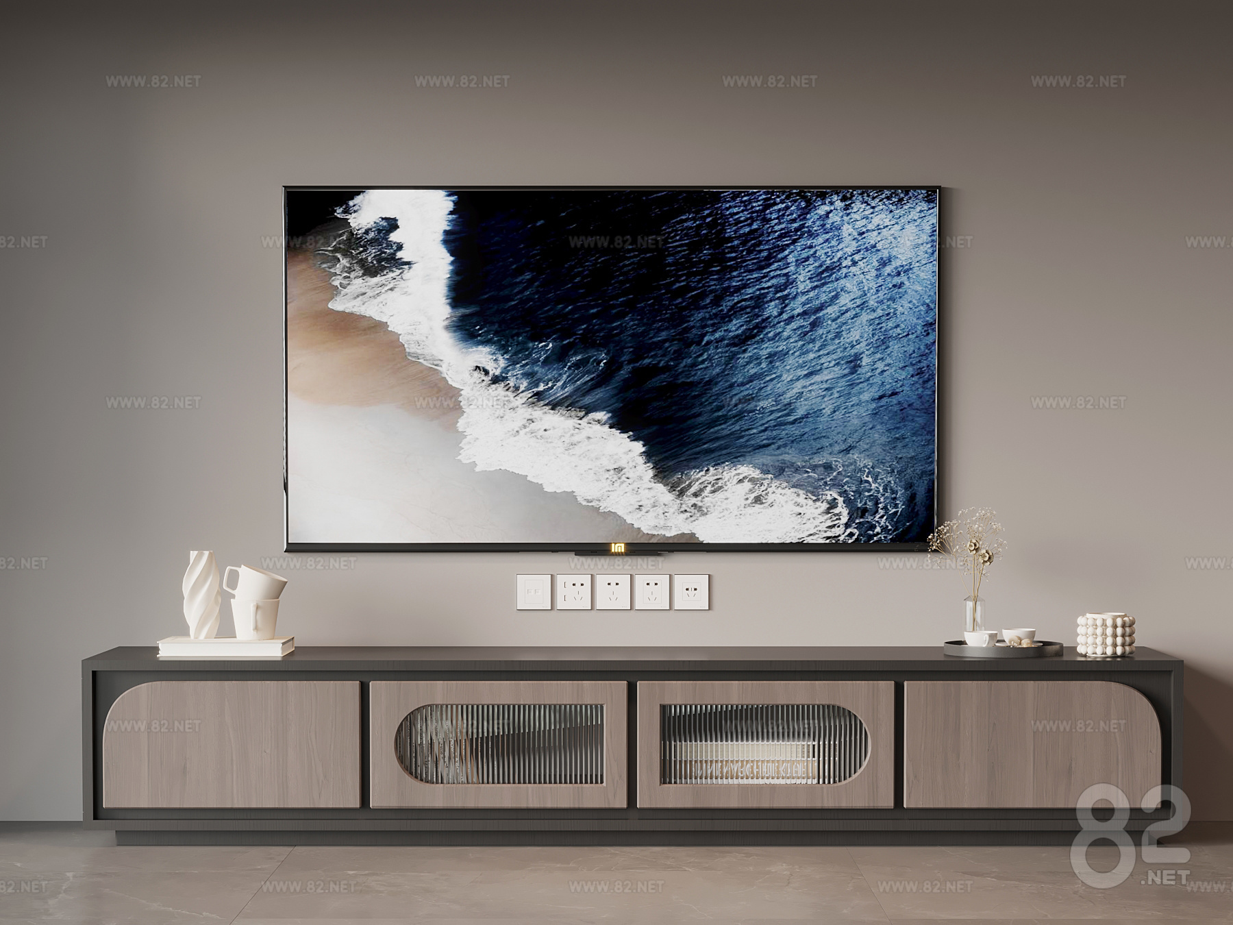 Modern Italian TV Cabinet Side Cabinet download | SketchUp(.skp) - 82Models