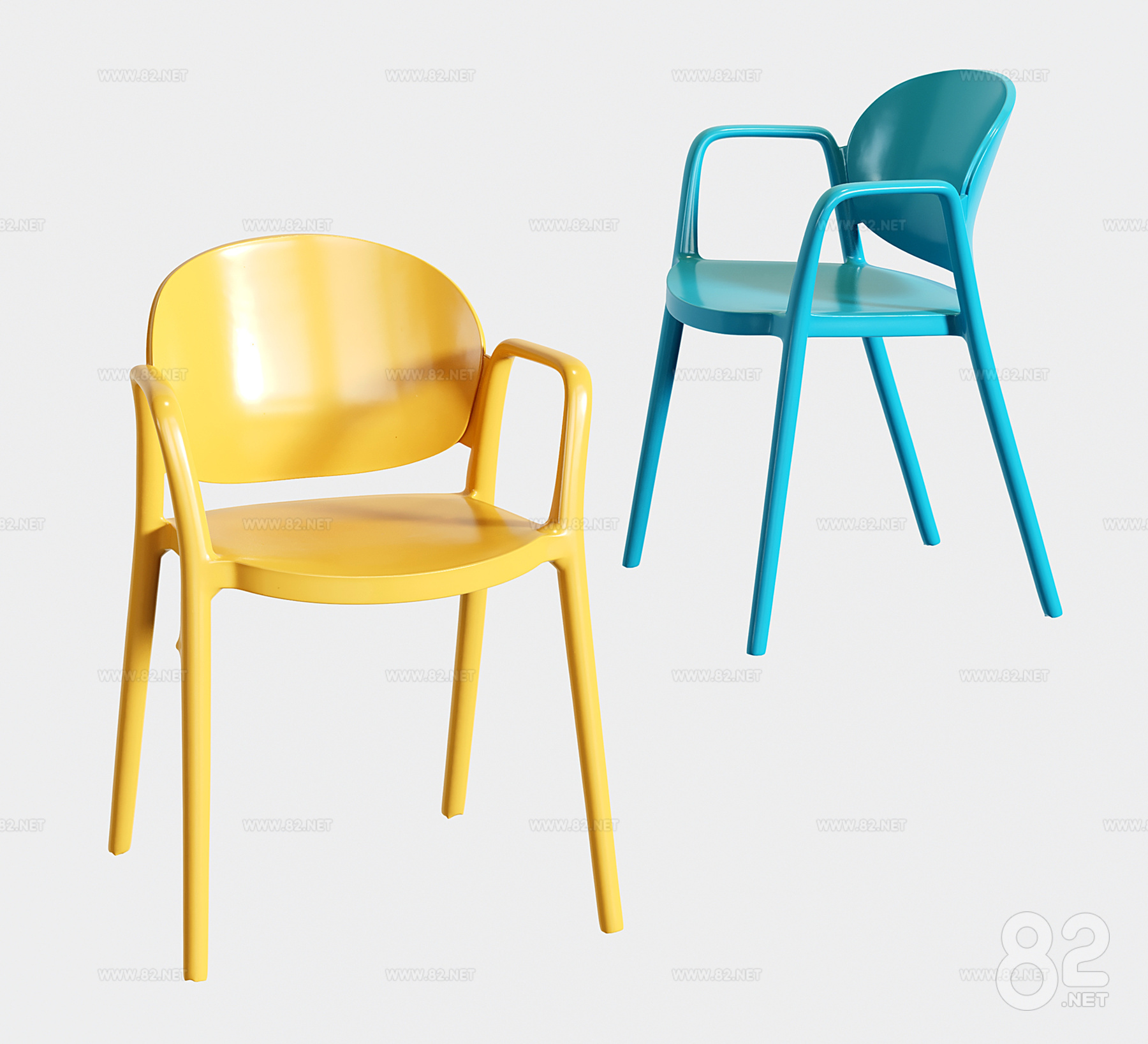 Modern Dining Chair Chair Plastic Chair Armchair download | SketchUp(.skp) - 82Models