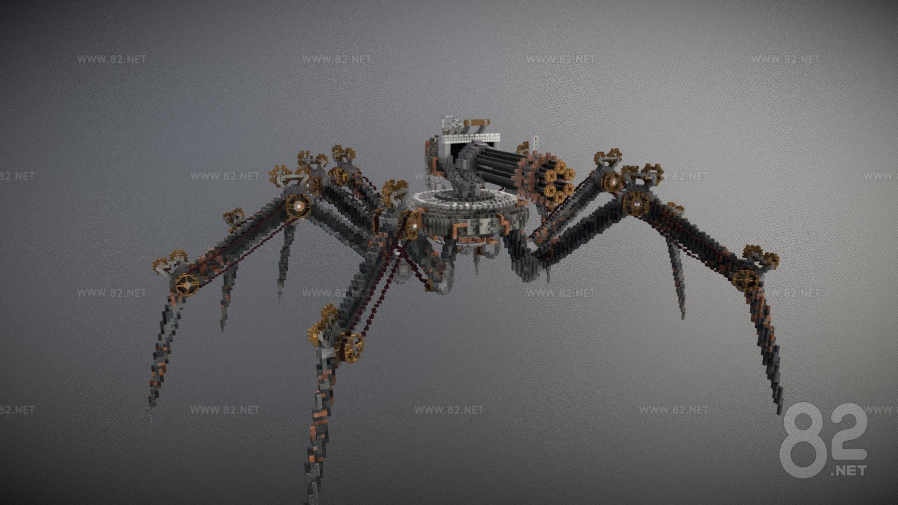 Steampunk Spider Machine Gun download | 3Ds Max(.max) - 82Models