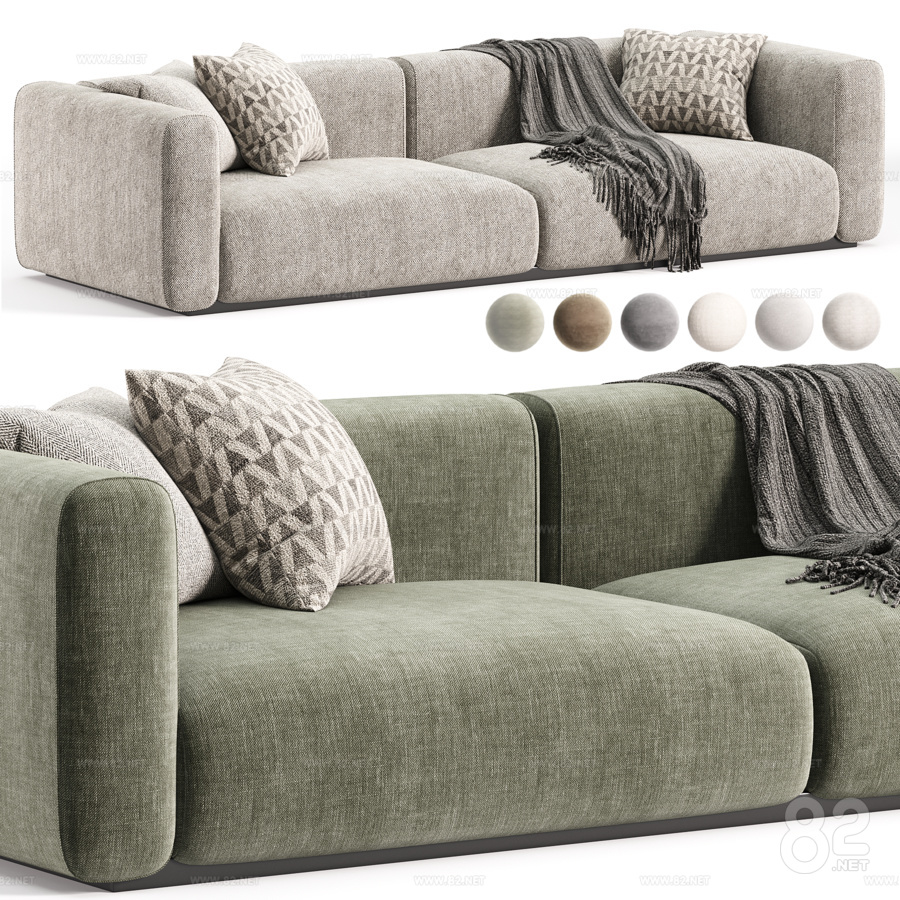 Flexform Lario fabric sofa download | 3Ds Max(.max) - 82Models