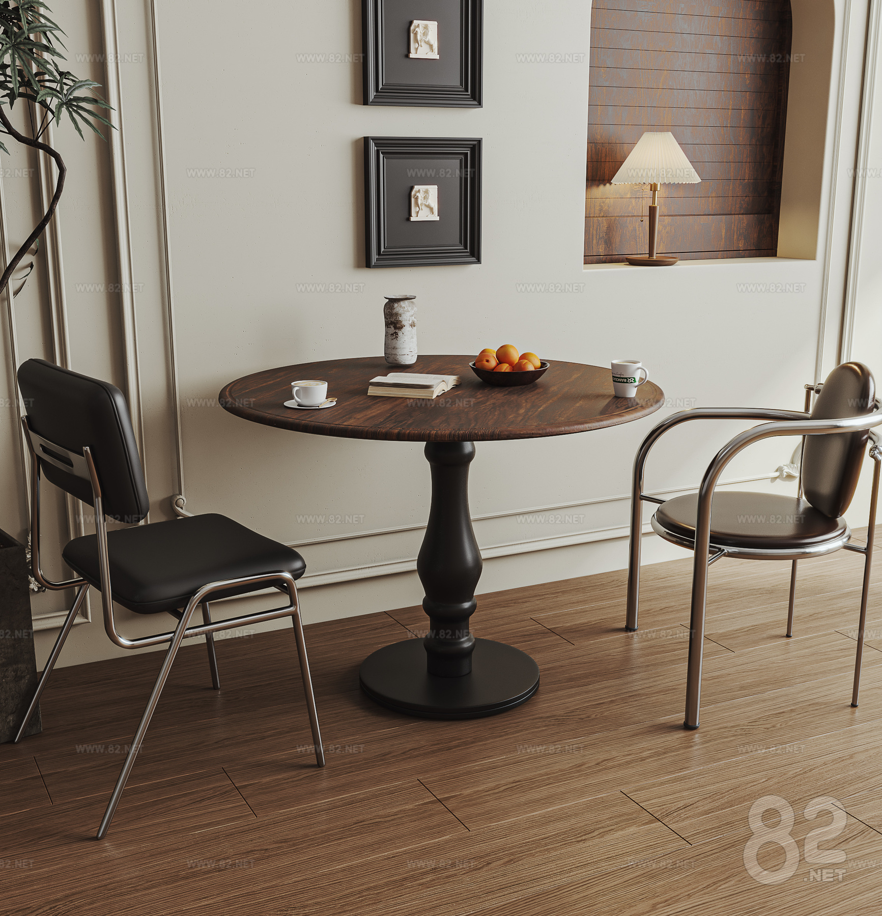 Middle Ancient Round Table Dining Table and Chair | 3Ds Max(.max ...